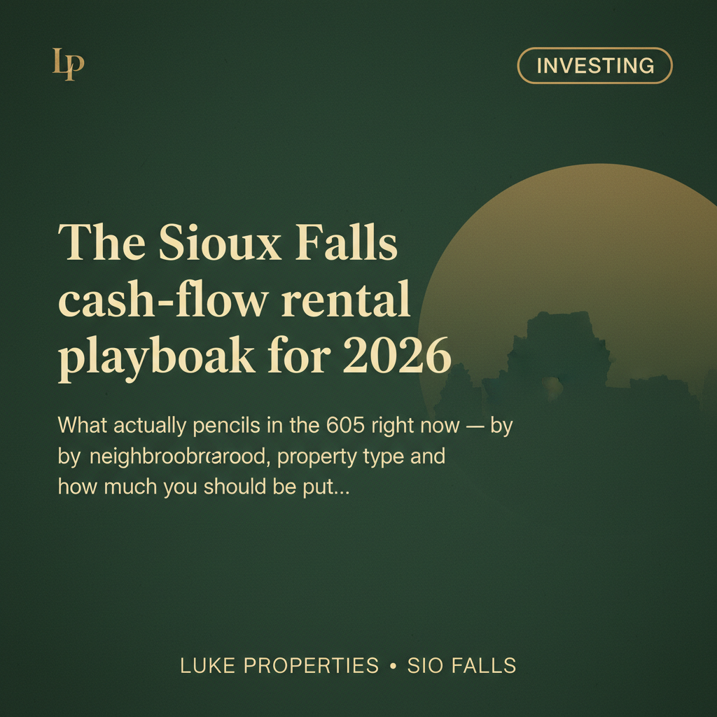 The Sioux Falls cash-flow rental playbook for 2026 | Luke Properties ...
